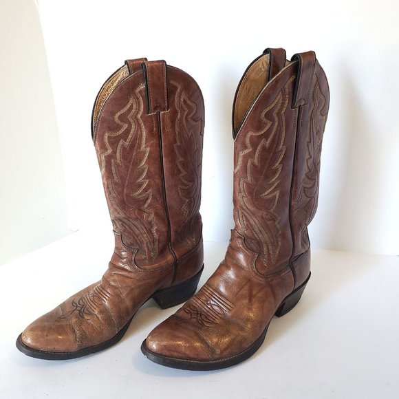 Justin Boots | Shoes | Justin Boots Style 949 Brown Leather Cowboy ...